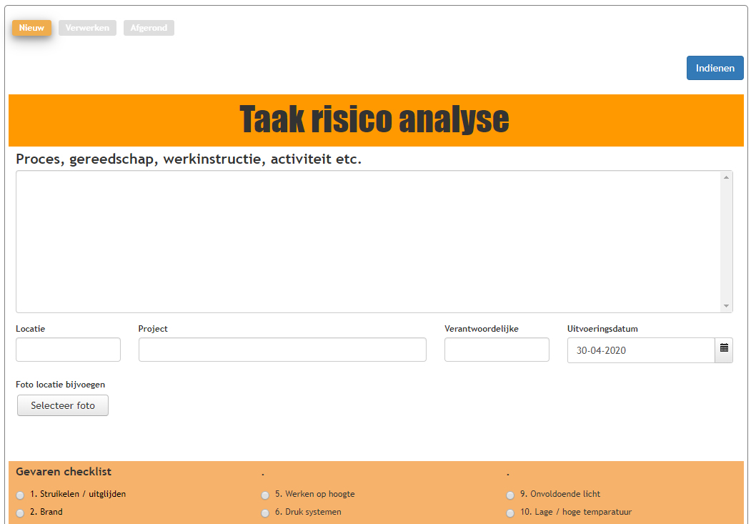Taak-risico-analyse, maar dan meteen digitaal